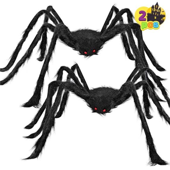 Holiday | 2 Pack 47 Halloween Realistic Hairy Spiders Set Halloween ...
